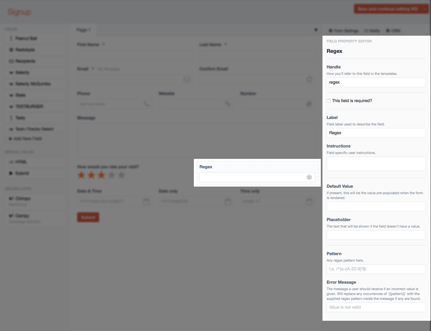 Fields & Field Types - Forms & Fields | Freeform 2.x for Craft | Solspace