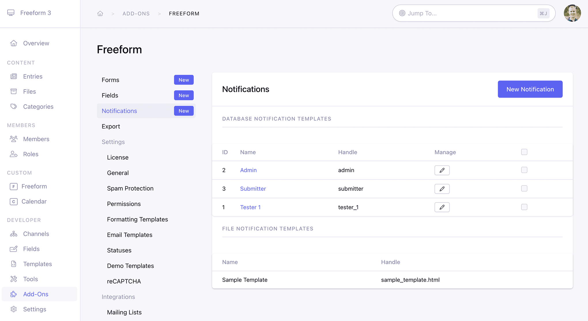 Email Notifications - Forms & Fields | Freeform 3.x for ExpressionEngine | Solspace