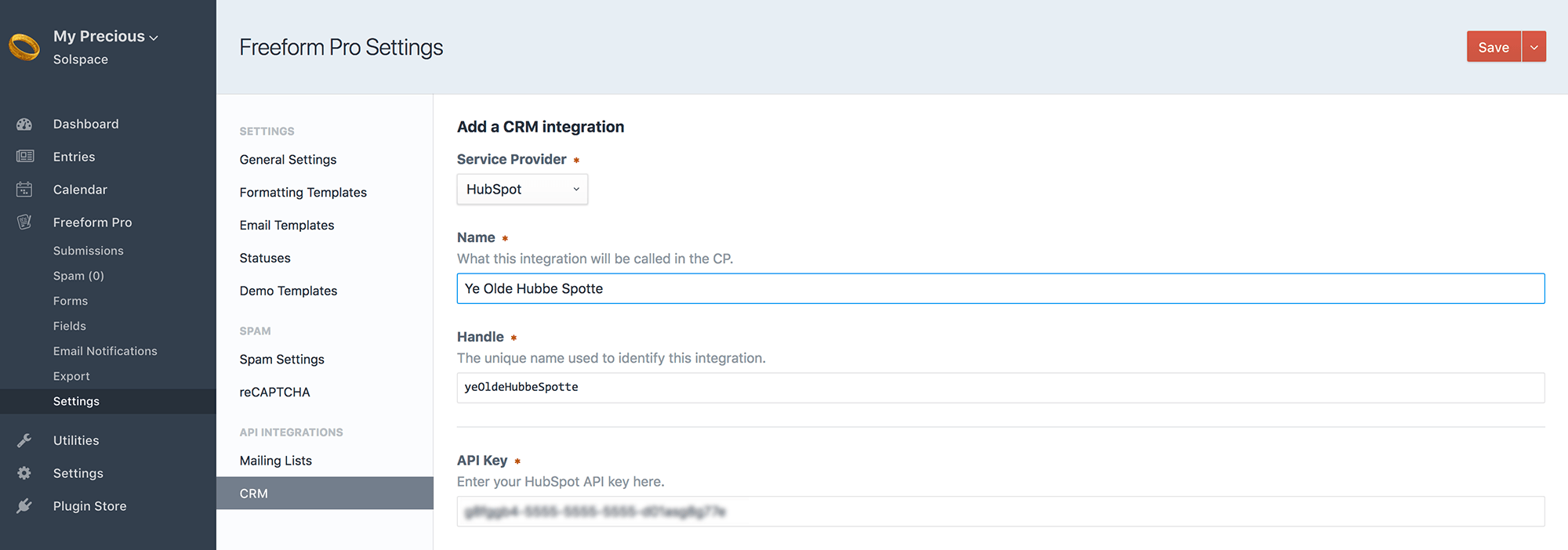 Settings - Configuration | Freeform 2.x for Craft | Solspace