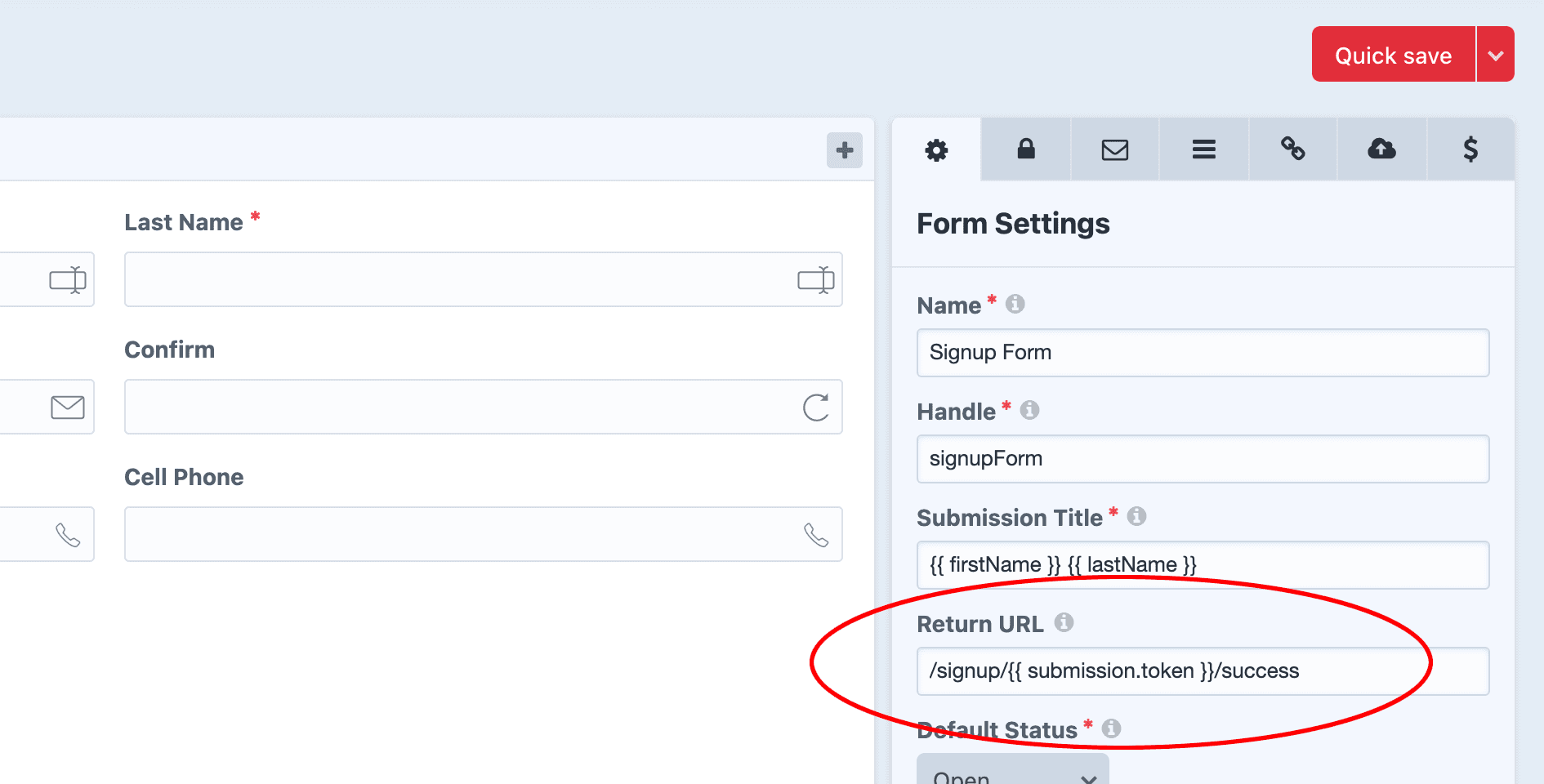 Success Return URL on Forms - User Guides | Freeform 3.x for Craft | Solspace